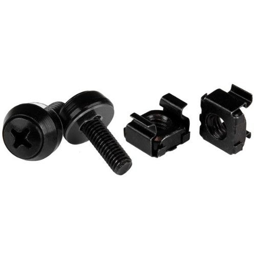 StarTech.com M5 x 12mm - Screws and Cage Nuts - 50 Pack, Black ...